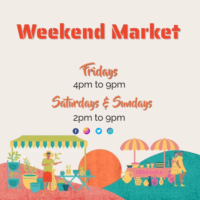 WEEKEND MARKET Template | PosterMyWall