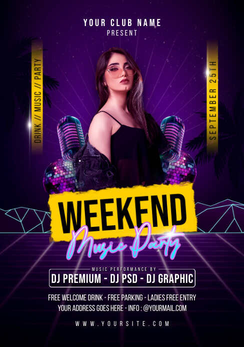 Copy of Weekend Music Party Flyer Template | PosterMyWall