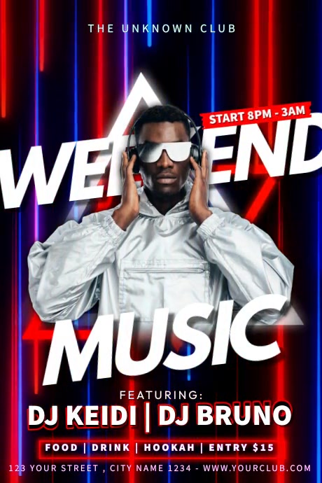 Weekend Music Party Video Template | PosterMyWall