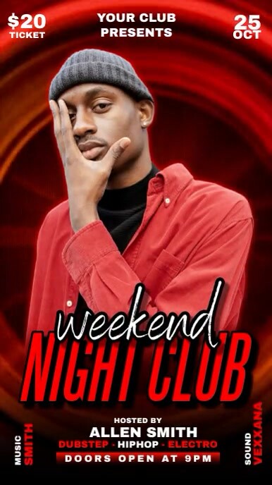 Plantilla de Weekend Night Club | PosterMyWall