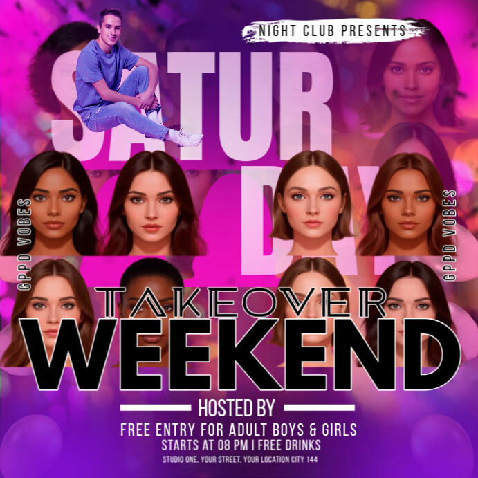 Weekend Night Event Template | PosterMyWall