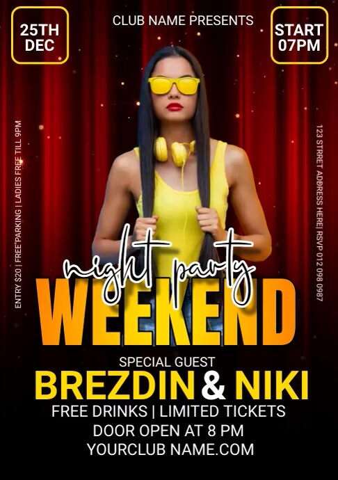 Weekend Night Party Template | PosterMyWall