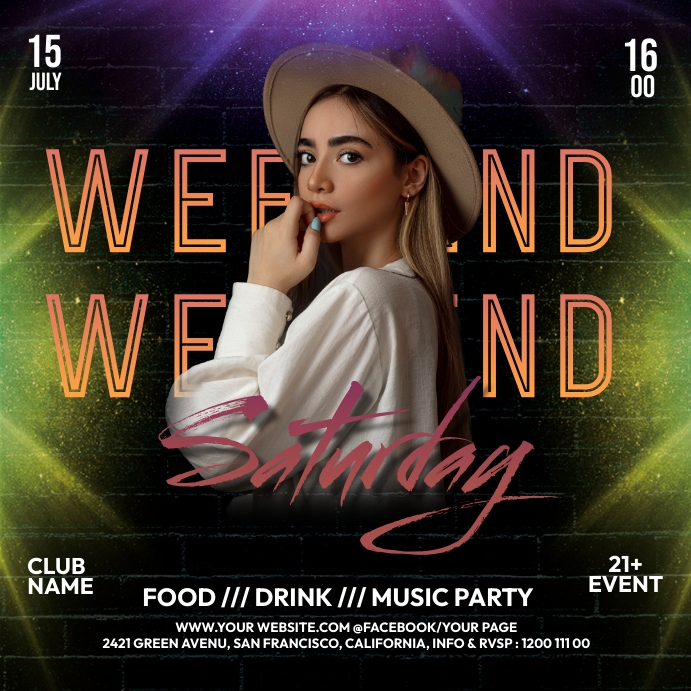 Weekend Night Party Template | PosterMyWall