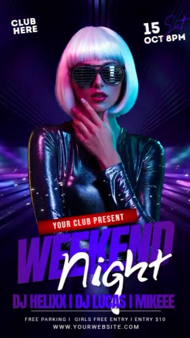 Weekend Night Party Template | PosterMyWall