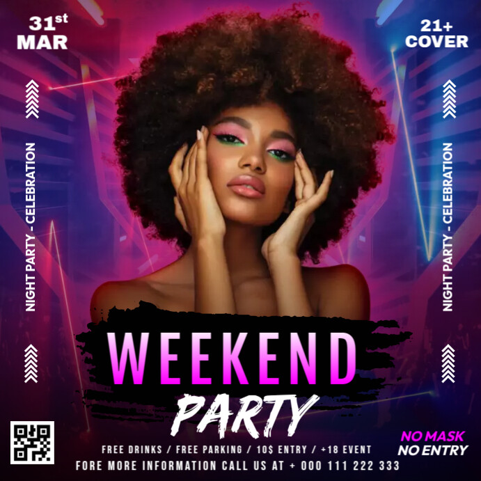 Weekend Night Party Template | PosterMyWall