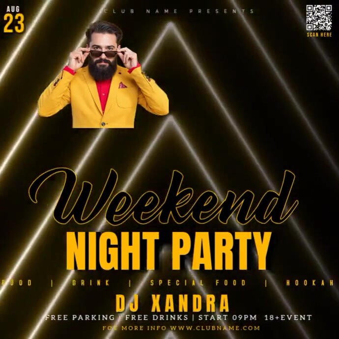 Plantilla de Weekend Night Party | PosterMyWall
