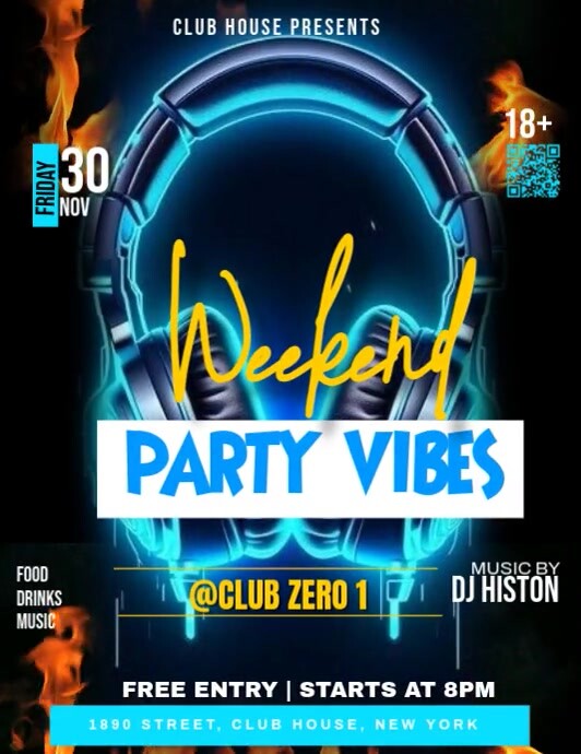 Copy of weekend night party | PosterMyWall