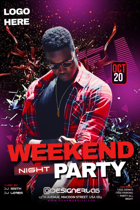 Weekend Night Party Template | PosterMyWall