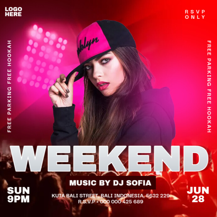 Copy of Weekend Night Party Event | PosterMyWall
