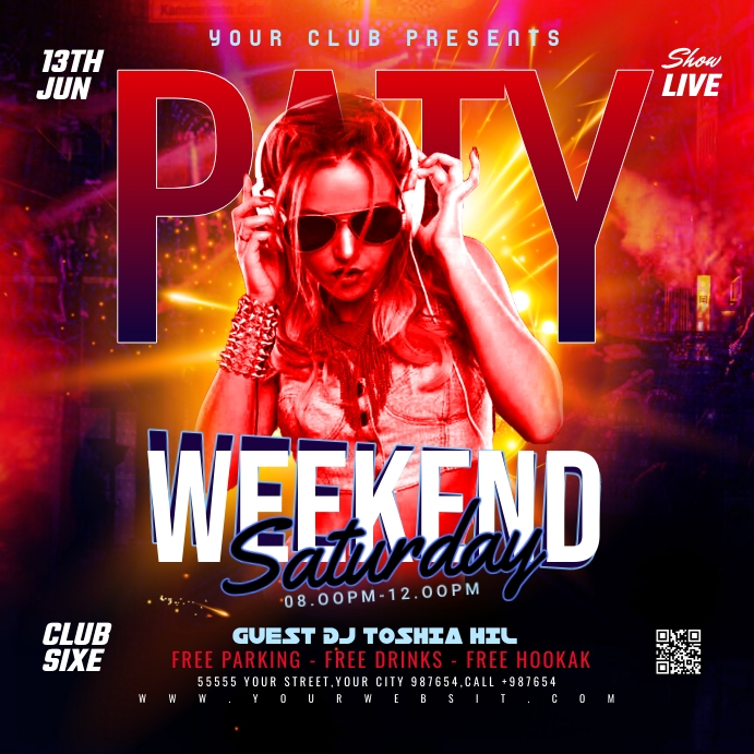 Weekend night party flyer Template | PosterMyWall