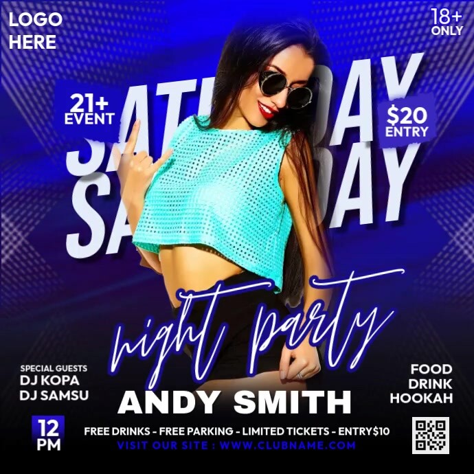 Plantilla de Weekend Night Party Video Ads | PosterMyWall