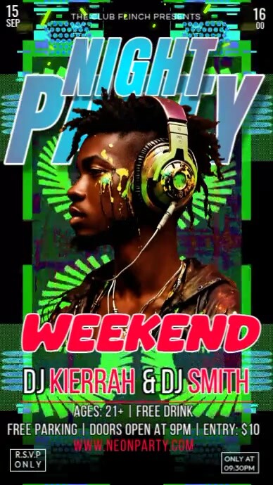 Weekend Night Party Video Template | PosterMyWall