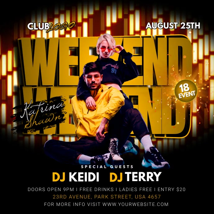 Plantilla de Weekend Night Party Video | PosterMyWall