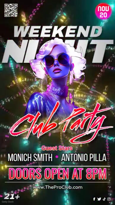 Copy of Weekend Night Party Video | PosterMyWall