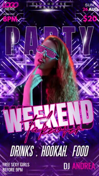 Copy of Weekend Night Party Video | PosterMyWall