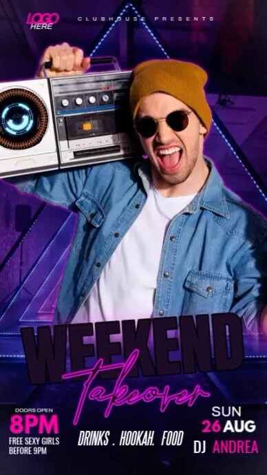 Weekend Night Party Video Template | PosterMyWall