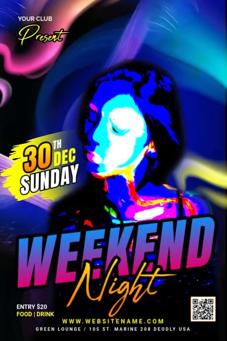 Weekend Night Template | PosterMyWall