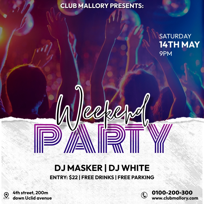Weekend party Template | PosterMyWall