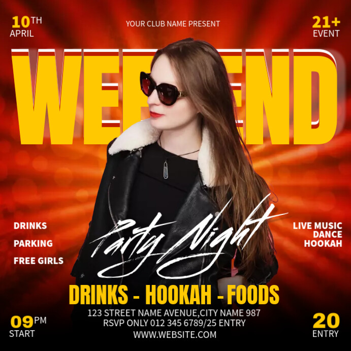Weekend Party Templat | PosterMyWall