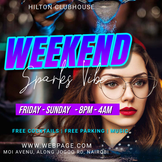 WEEKEND PARTY Template | PosterMyWall
