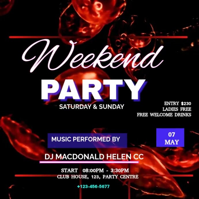 Weekend Party flyers Template | PosterMyWall