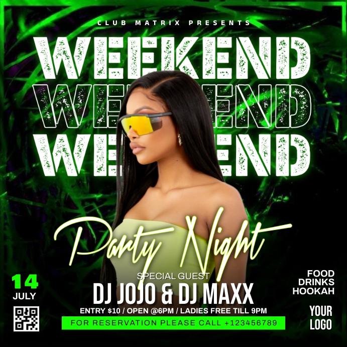 Weekend party night Template | PosterMyWall