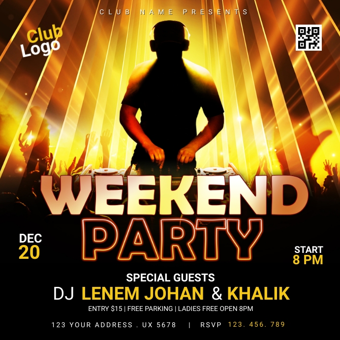 Weekend party template | PosterMyWall