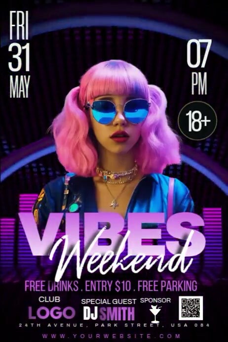 Weekend Party Vibes Video Template | PosterMyWall