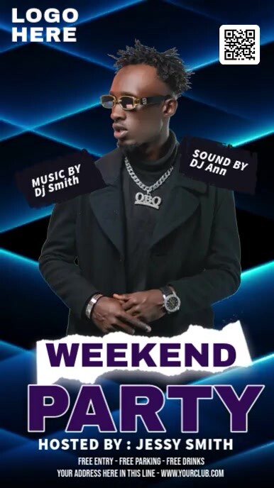 Weekend Party Video Ads Template | PosterMyWall