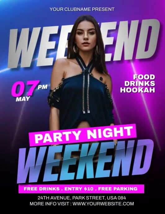 Weekend Party Video Template | PosterMyWall