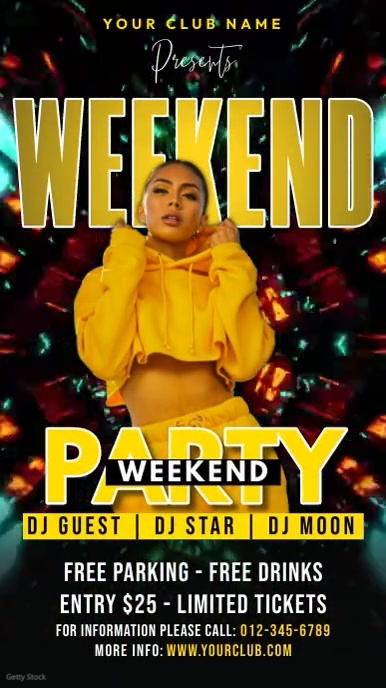 Weekend Party Video Template | PosterMyWall