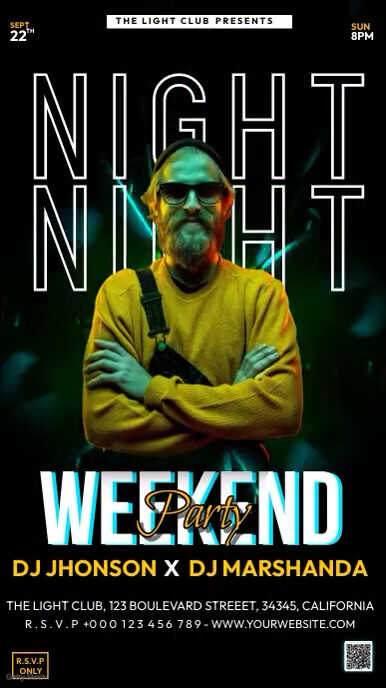 Weekend Party Video Template | PosterMyWall