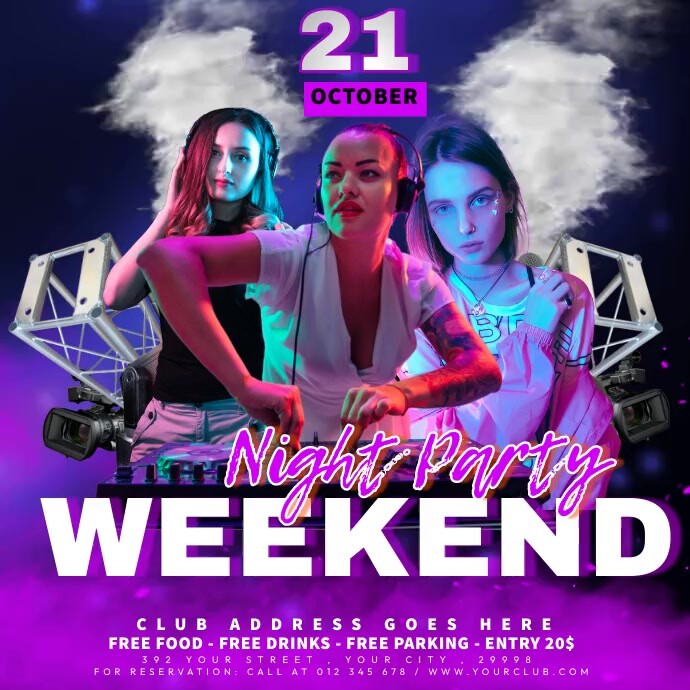 Weekend Party Video Template | PosterMyWall