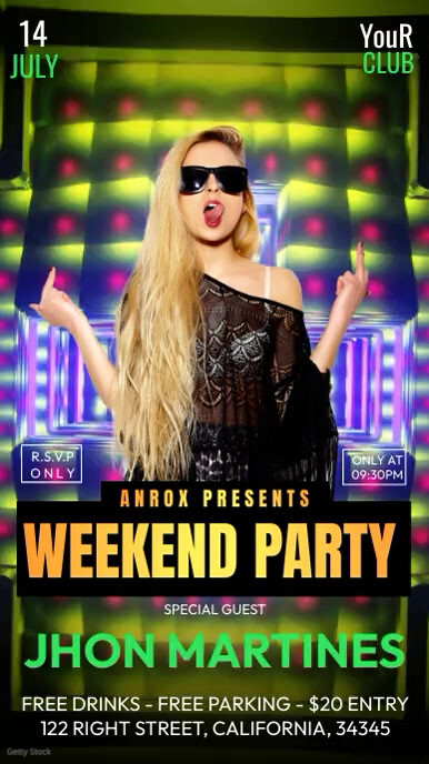 Weekend Party Video Template | PosterMyWall