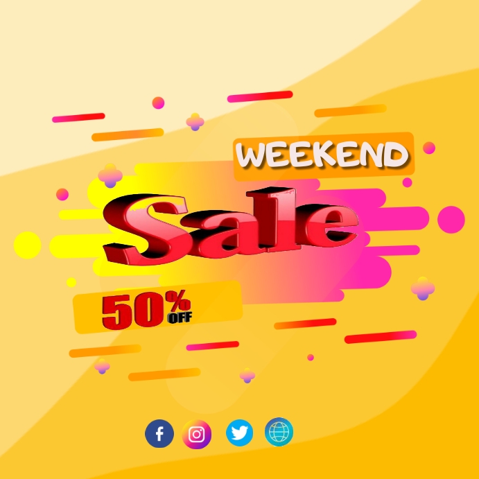 WEEKEND SALE Template | PosterMyWall