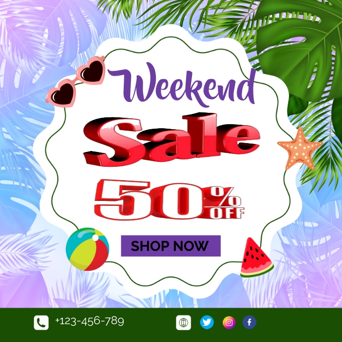 WEEKEND SALE Template | PosterMyWall