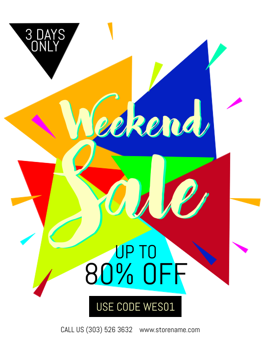 Weekend Sale Flyer Template | PosterMyWall