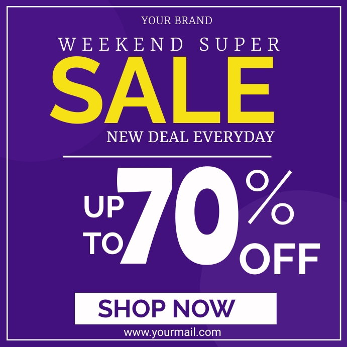 Plantilla de weekend sale template | PosterMyWall