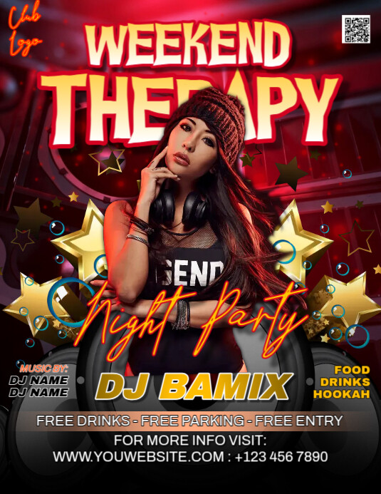 Weekend Therapy Party Template | PosterMyWall