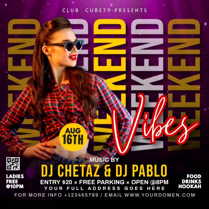 Weekend vibes Template | PosterMyWall