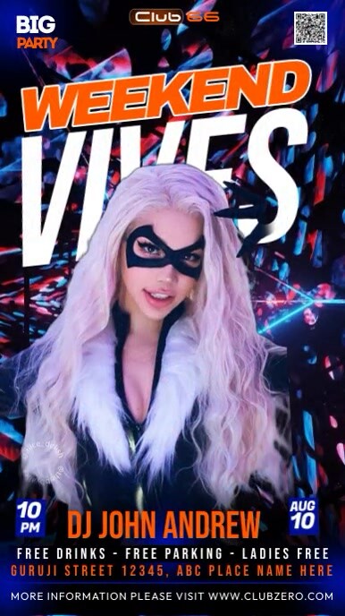 weekend vibes night party Template | PosterMyWall