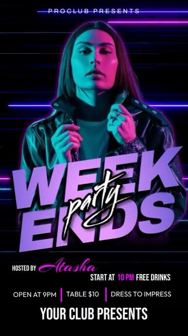 Weekend Vibes Party Template | PosterMyWall