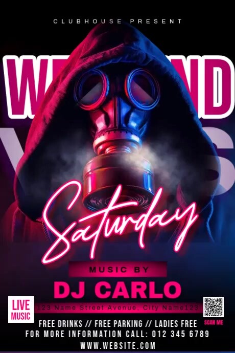 Plantilla de Weekend Vibes Saturday | PosterMyWall