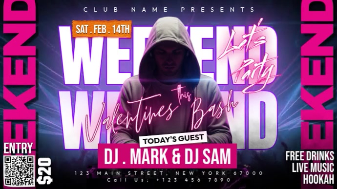 Weekend Weeknd After Dark Party Template | PosterMyWall