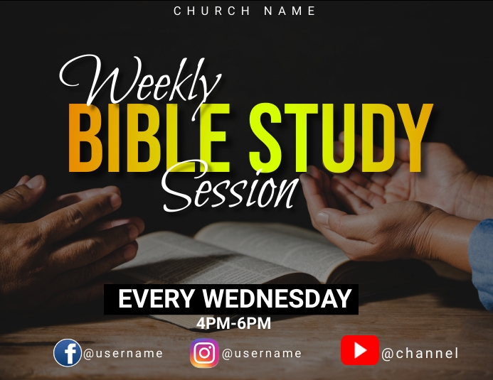 weekle bible study flyer Template | PosterMyWall