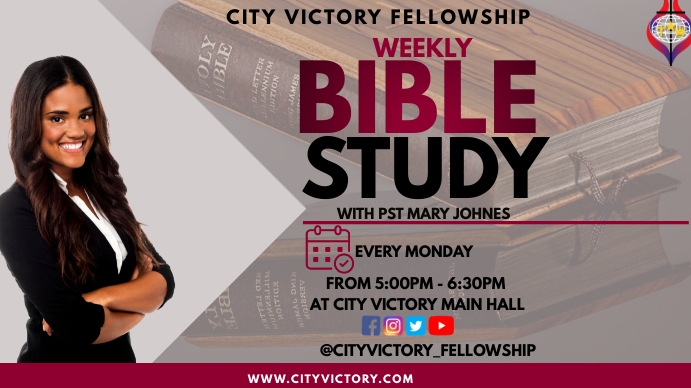 Weekly Bible Study Template | PosterMyWall