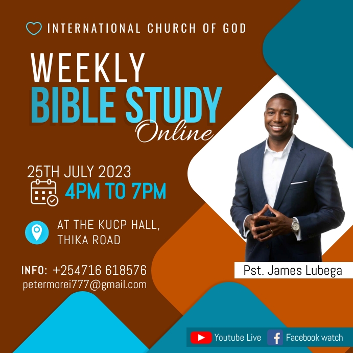 Weekly Bible study Template | PosterMyWall