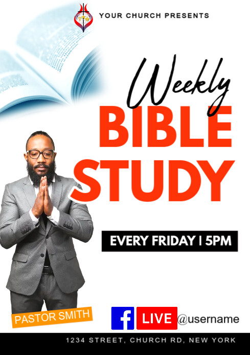 Weekly bible study Templat | PosterMyWall