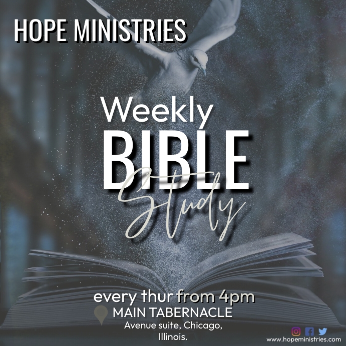 Plantilla de weekly bible study | PosterMyWall