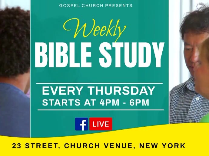 Plantilla de Weekly bible study | PosterMyWall